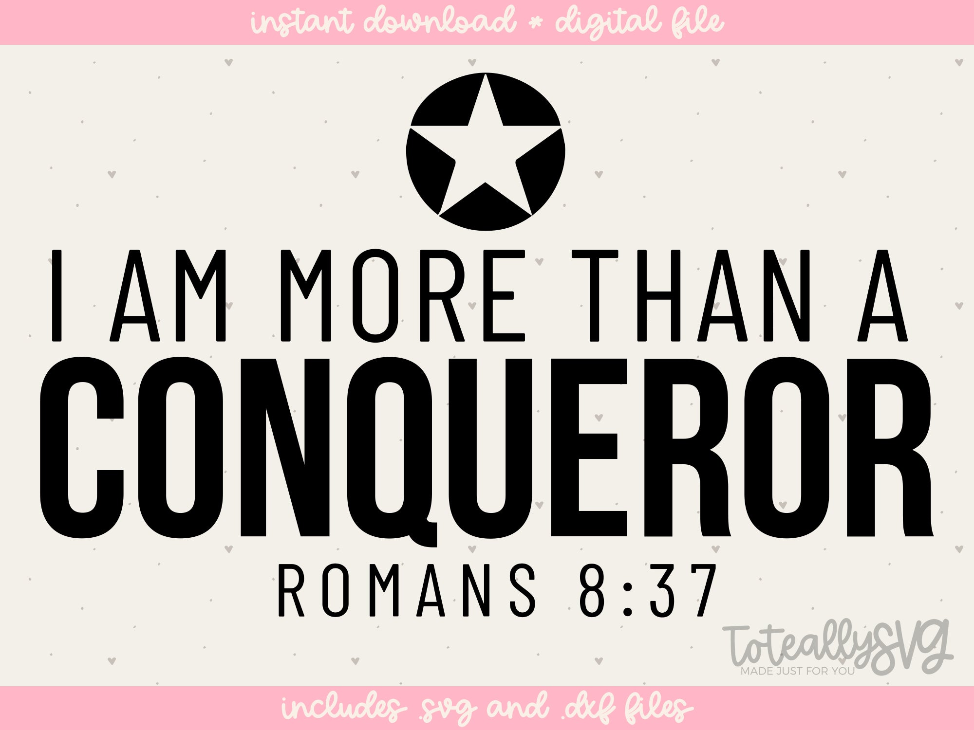 More Than a Conqueror SVG | Scripture SVG | PNG | DXF - So Fontsy