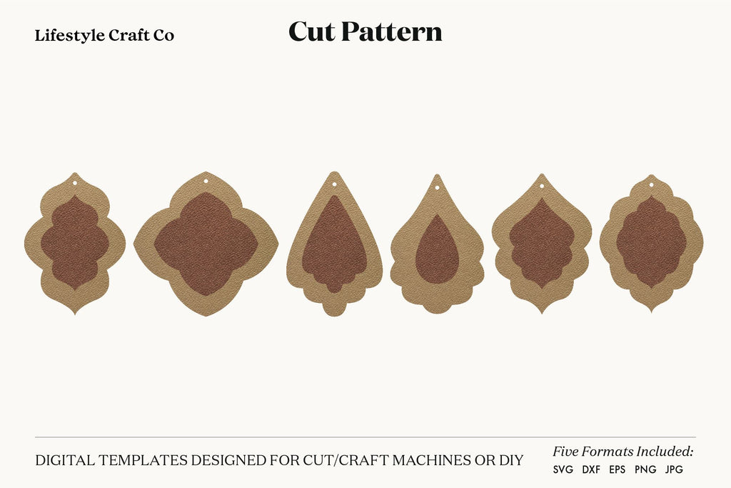Earring SVG, Faux Leather Earring Templates, Cricut cut file - So Fontsy