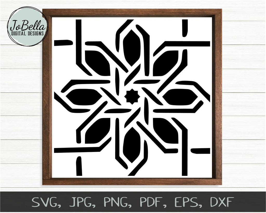 Moroccan Tile SVG, Printable, and Stencil Design - So Fontsy