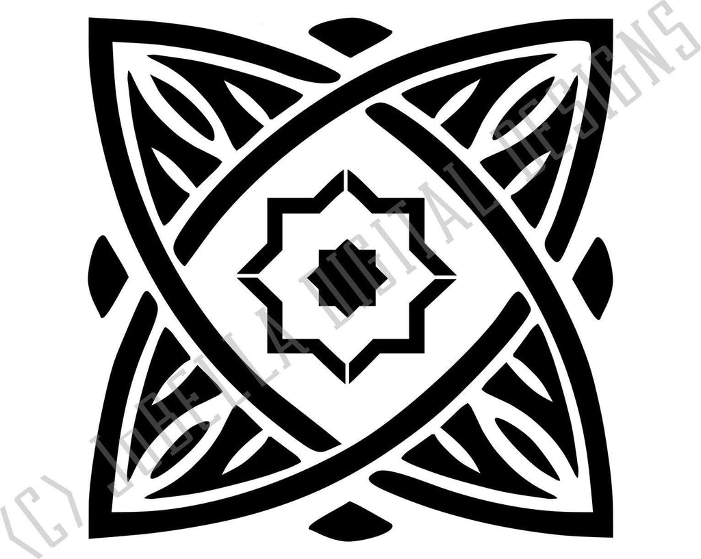 Moroccan Tile SVG, Printable, and Stencil Design - So Fontsy