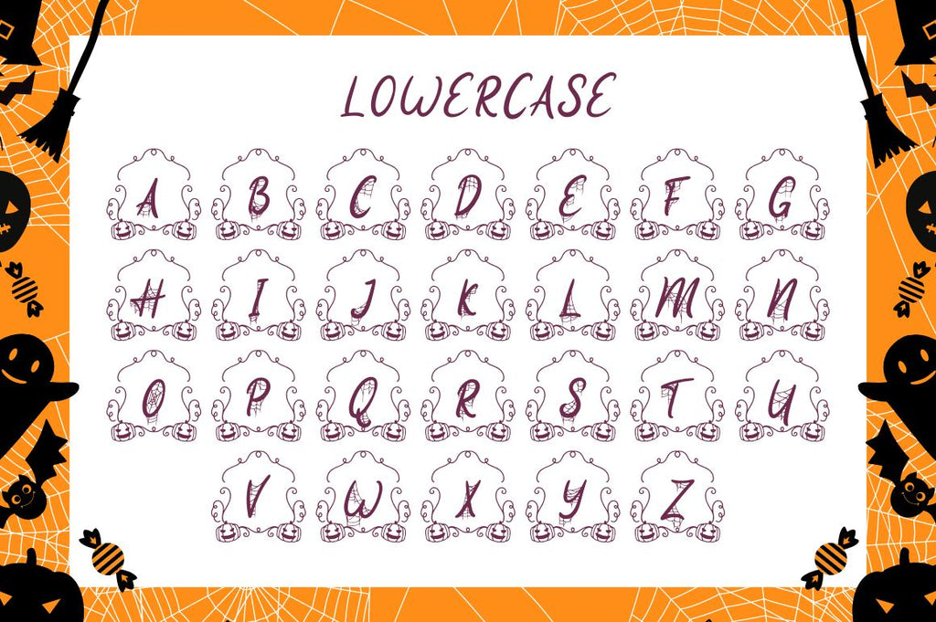 Moth Halloween Monogram - So Fontsy