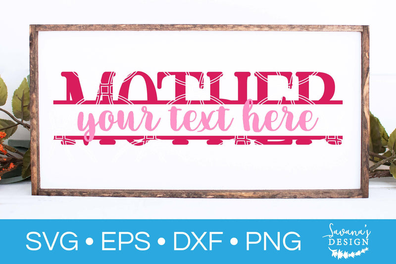 Mother Split Monogram SVG - So Fontsy