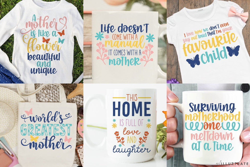 Mothers Day SVG Bundle | Mom SVG Mini Bundle - So Fontsy