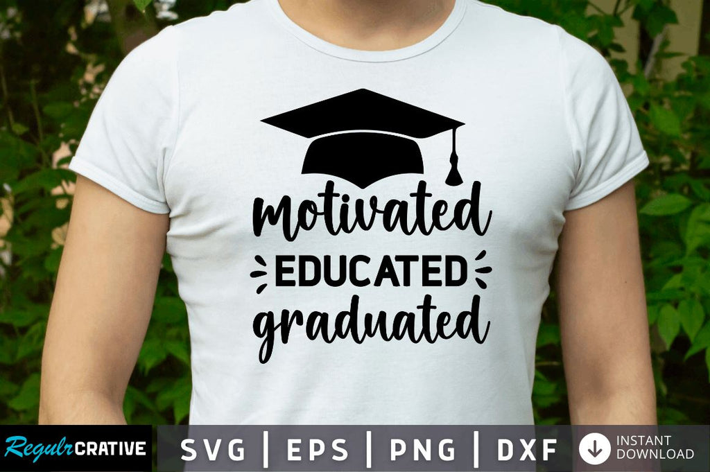 Motivated educated graduated SVG - So Fontsy
