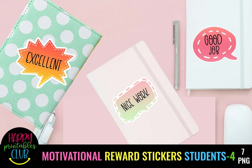 Motivational Reward Stickers for Students 5- Digital Reward Stickers ...