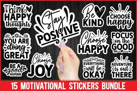 Motivational Stickers Bundle - So Fontsy
