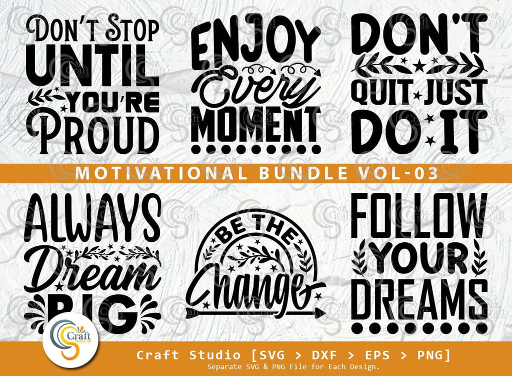 Motivational SVG Bundle, Positive Thinking Svg, Motivational Saying Svg ...