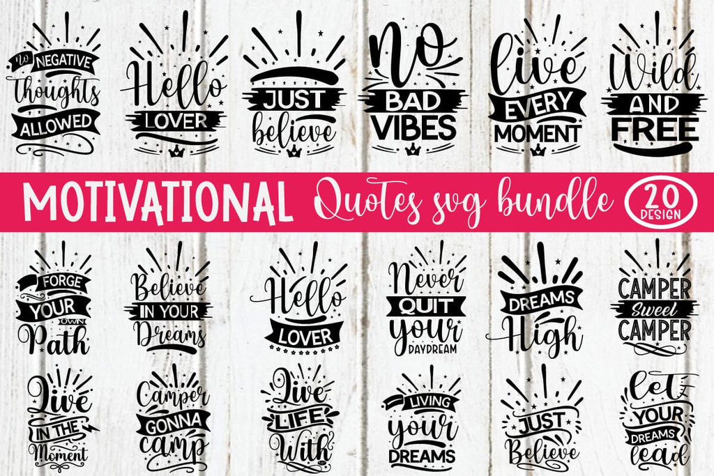 MOTIVATIONAL SVG BUNDLE - So Fontsy
