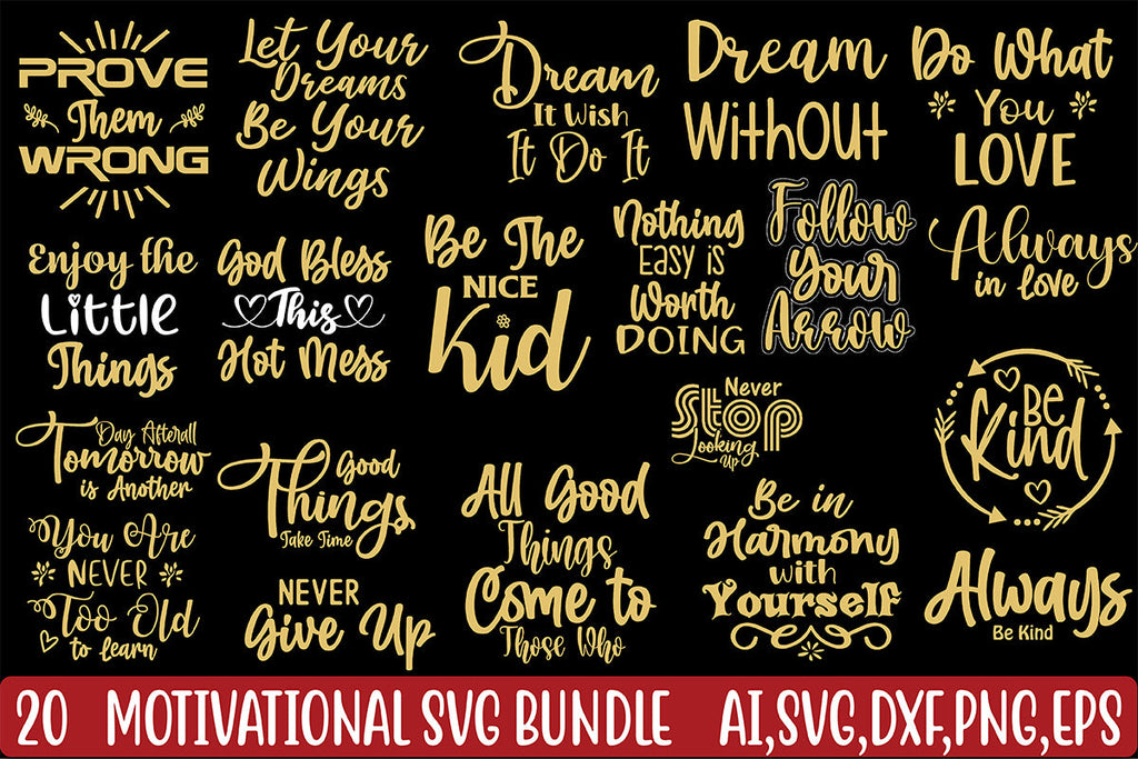 Motivational SVG Bundle - So Fontsy