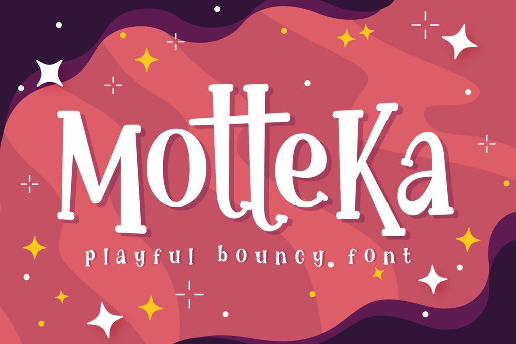 Motteka a Playful Bouncy Font - So Fontsy