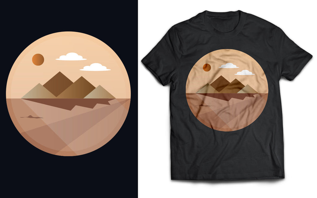 Mountain Landscape T-Shirt Design - So Fontsy