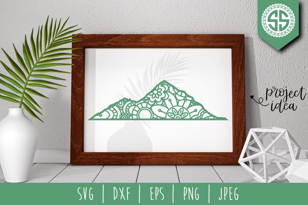 Mountain Mandala Zentangle - So Fontsy