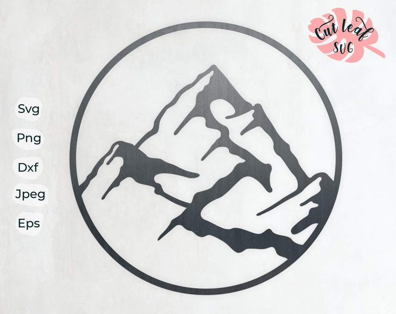 Mountain svg, dxf files for plasma, cnc files for wood, mountains svg ...