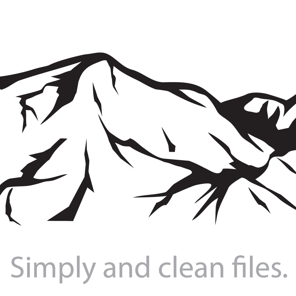 Mountain. Cut files for Cricut. Clip Art (eps, svg, pdf, png, dxf, jpeg ...