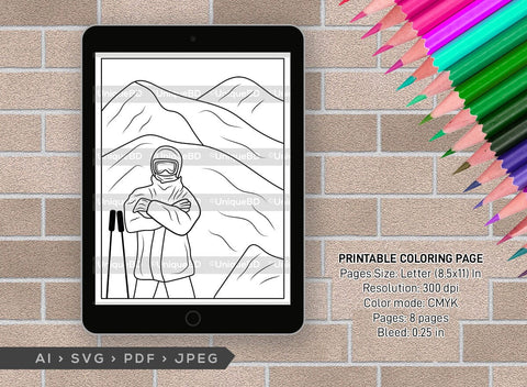 mountain man coloring pages