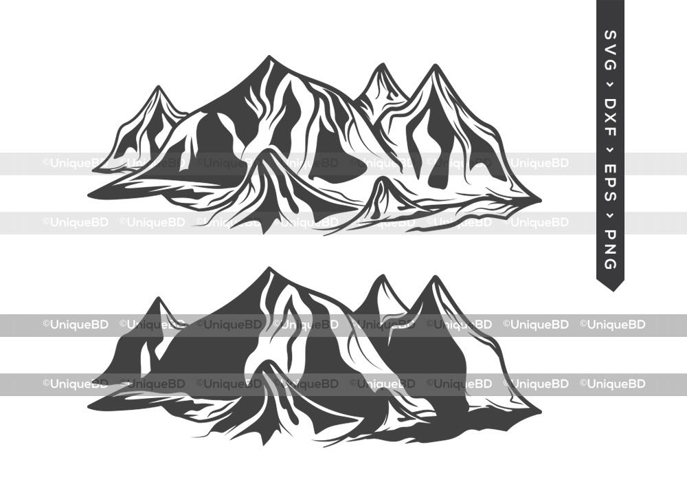 Mountains SVG Cut File | Hill Svg | Mountains Icon Svg | mountain Svg ...