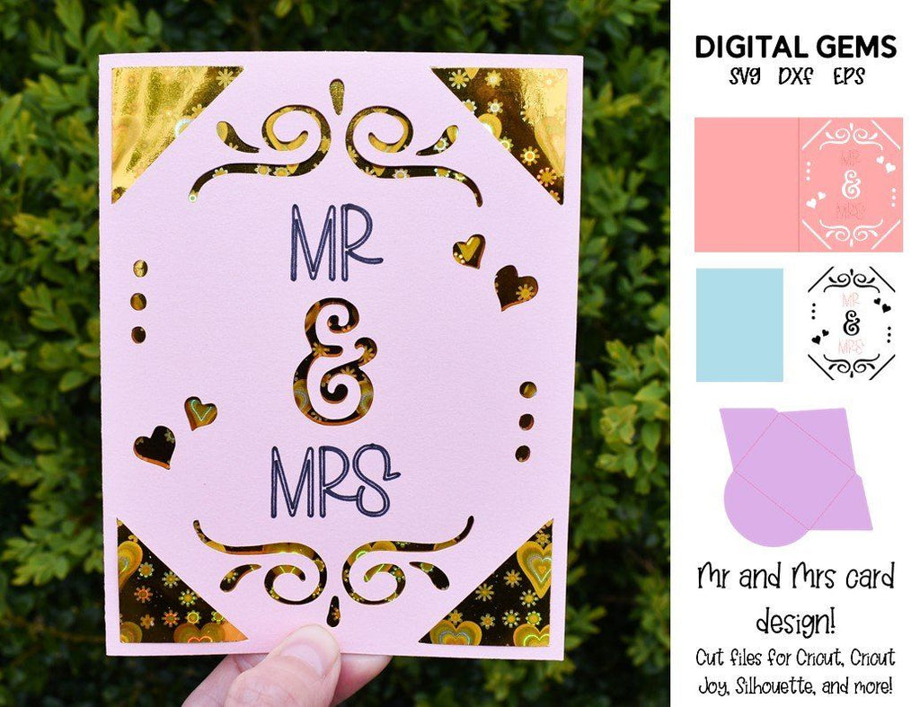 Mr and Mrs card design - So Fontsy
