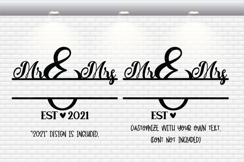 Mr. and Mrs. Monogram - SVG, PNG, DXF, EPS - So Fontsy