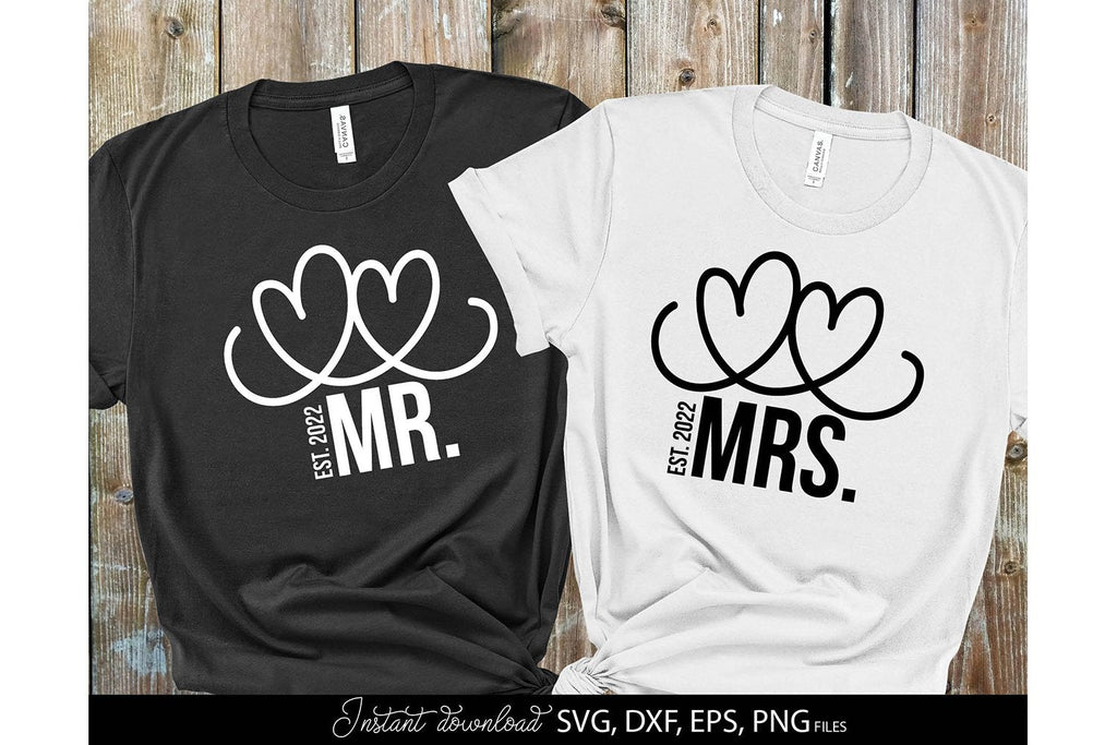 Mr and Mrs Shirts SVG | Last Name Sign | Family Sign SVG | PNG | EPS ...