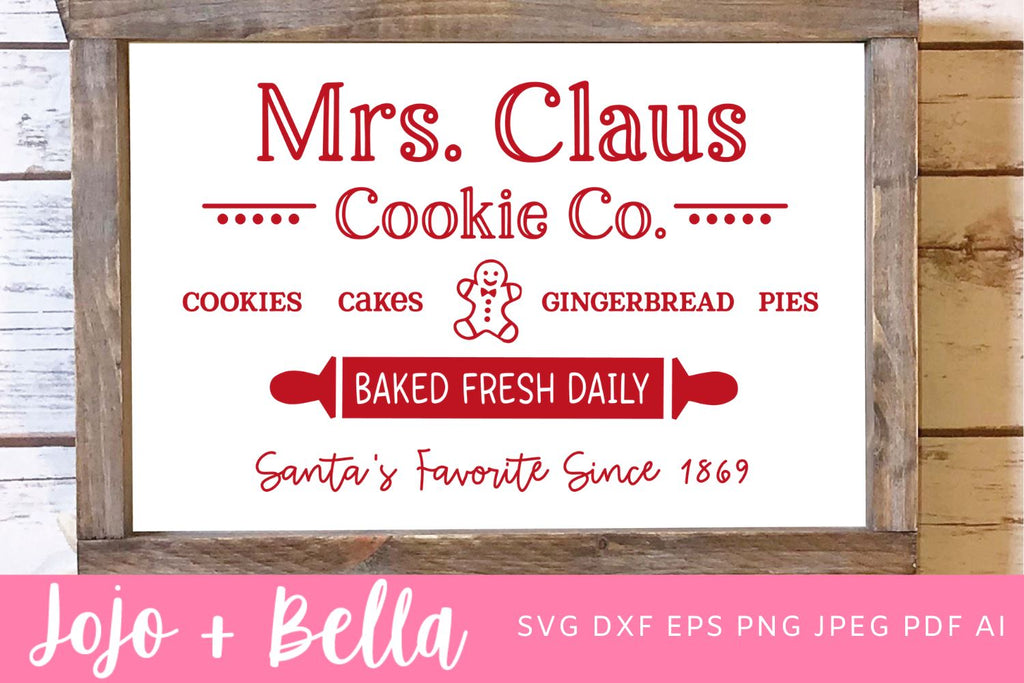Mrs Claus Cookie Co Svg, Mrs Claus Baker Svg, Christmas Shirt Svg ...