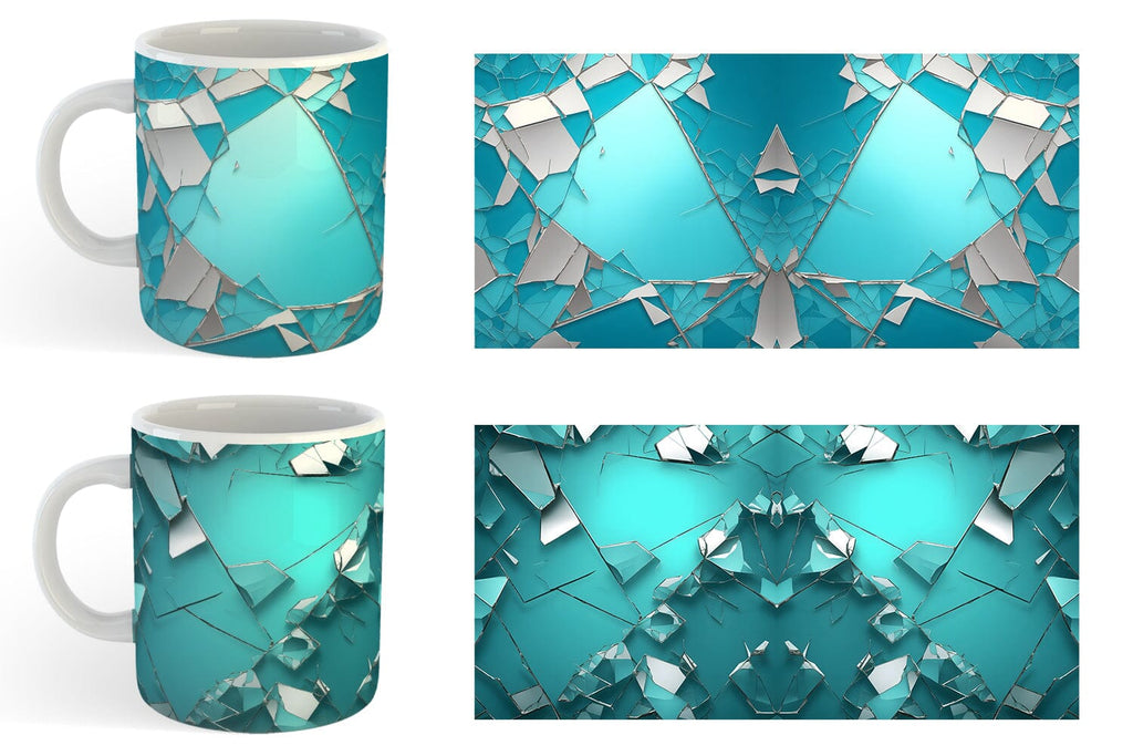 Mug Wrap Broken Glass Background - So Fontsy