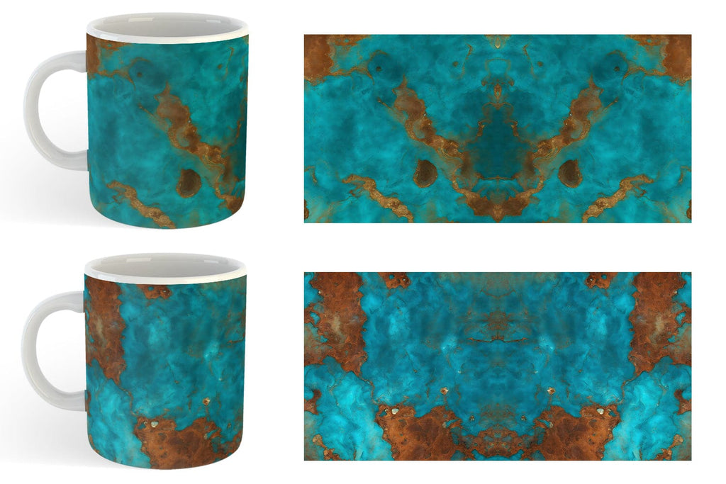 Rusty teal agate Distressed wall Textures Mug Wrap | Sublimation Coffee ...