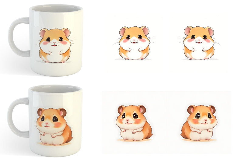 Cute Hamster Mug Wrap | Sublimation Coffee Cup - So Fontsy