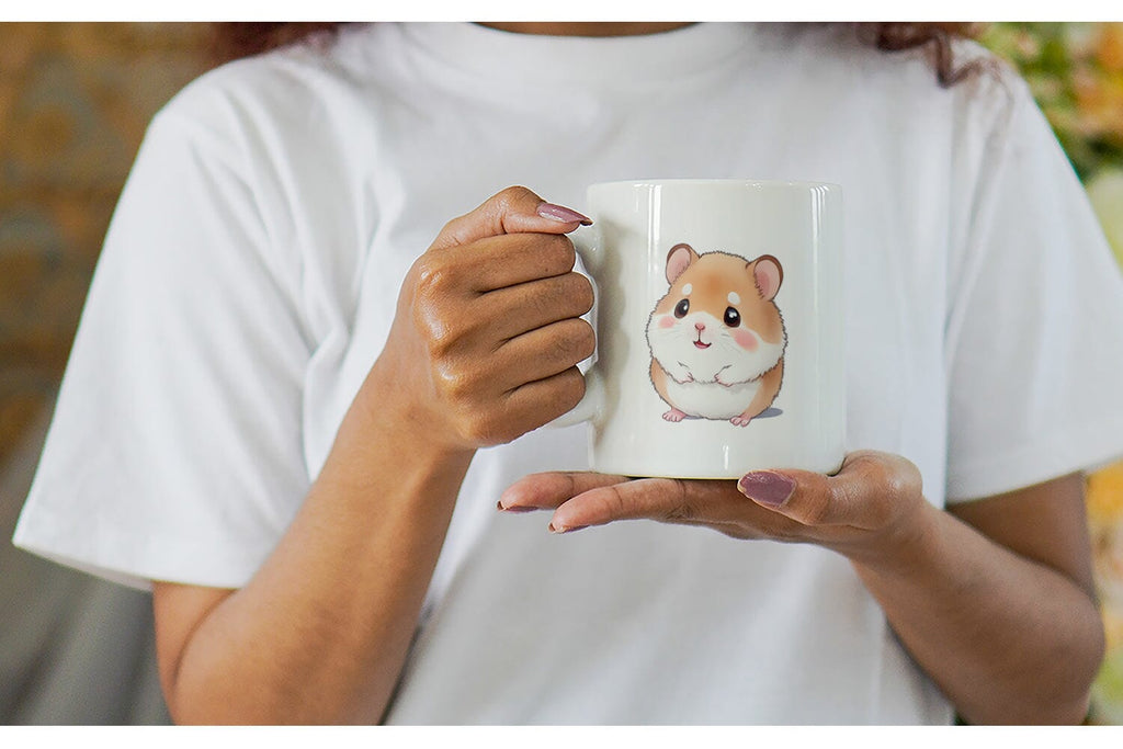 Cute Hamster Mug Wrap | Sublimation Coffee Cup - So Fontsy