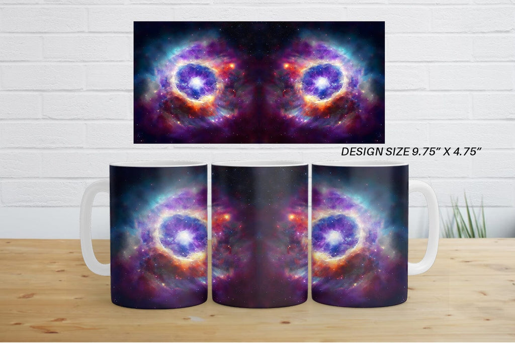 Exploding galaxy Nebule Mug Wrap | Sublimation Coffee Cup - So Fontsy
