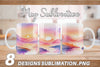 Watercolor Sunsets or sunrises landscape Mug Wrap | Sublimation Coffee ...