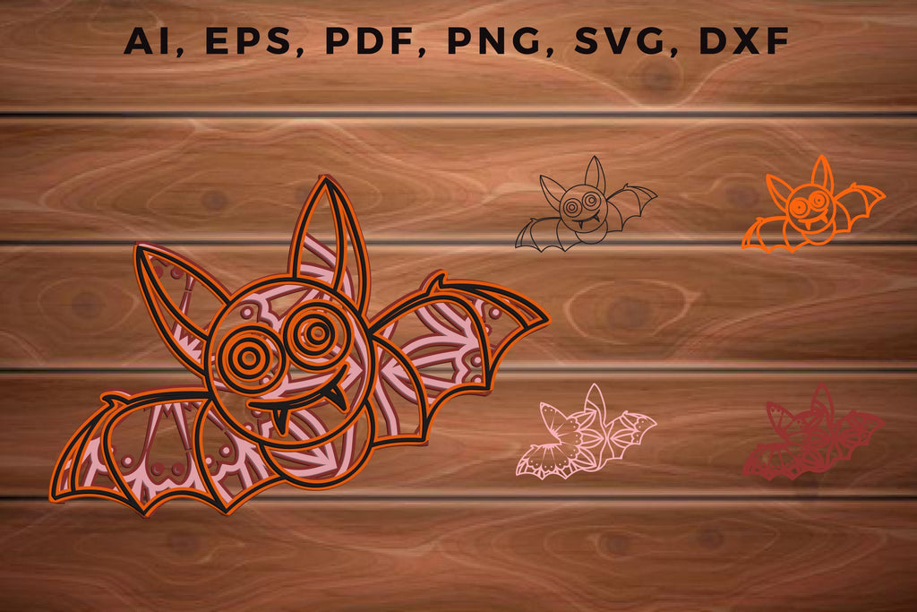 Multi Layer Halloween Bats svg Cut File - So Fontsy