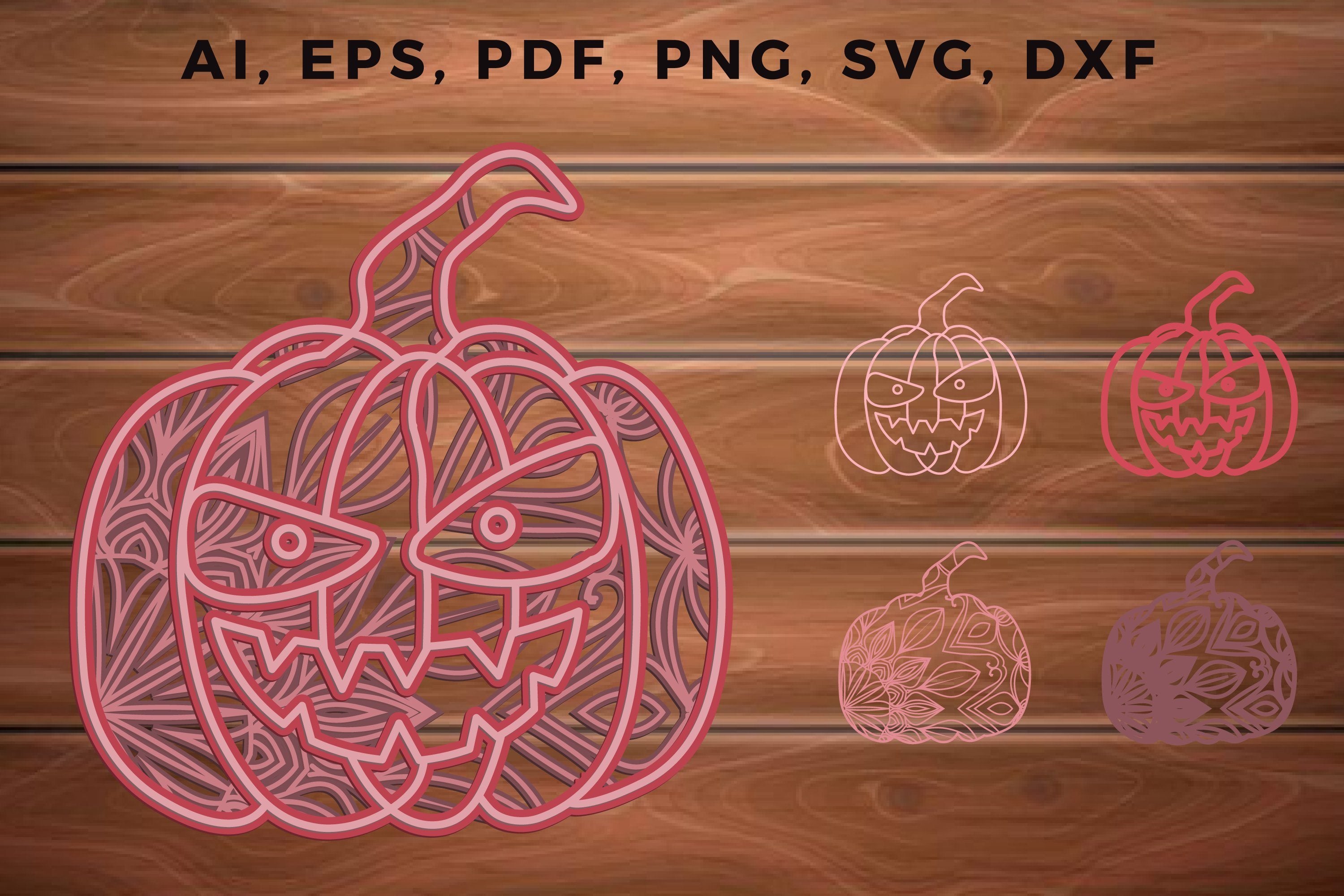Multi Layer Halloween Pumpkin Cut File - So Fontsy