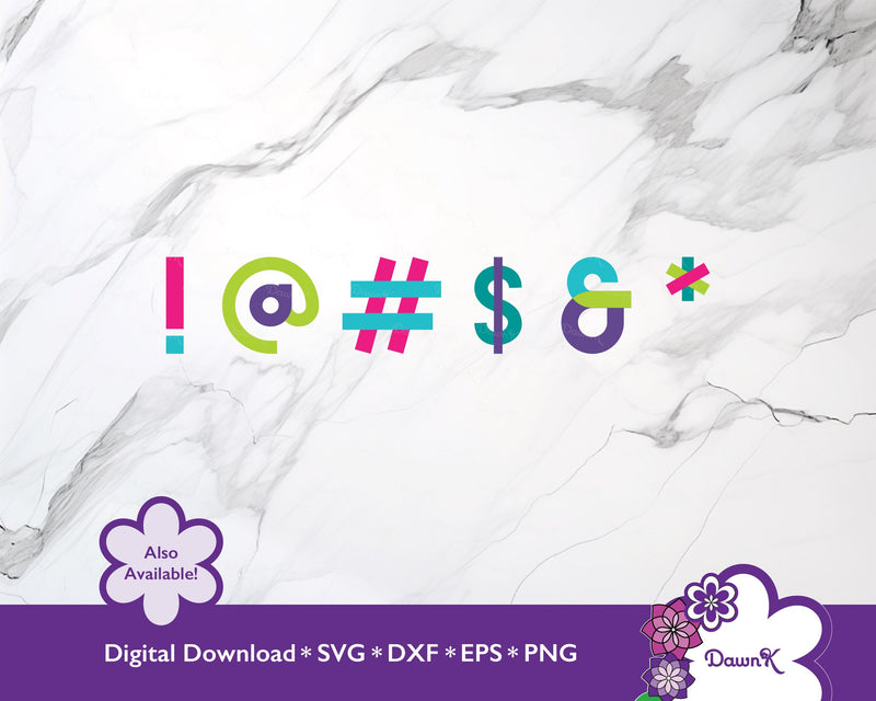 Multicolored and Layered Number SVG Bundle | Neon | Dawn K Designs - So ...