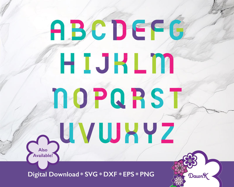 Multicolored and Layered Number SVG Bundle | Neon | Dawn K Designs - So ...