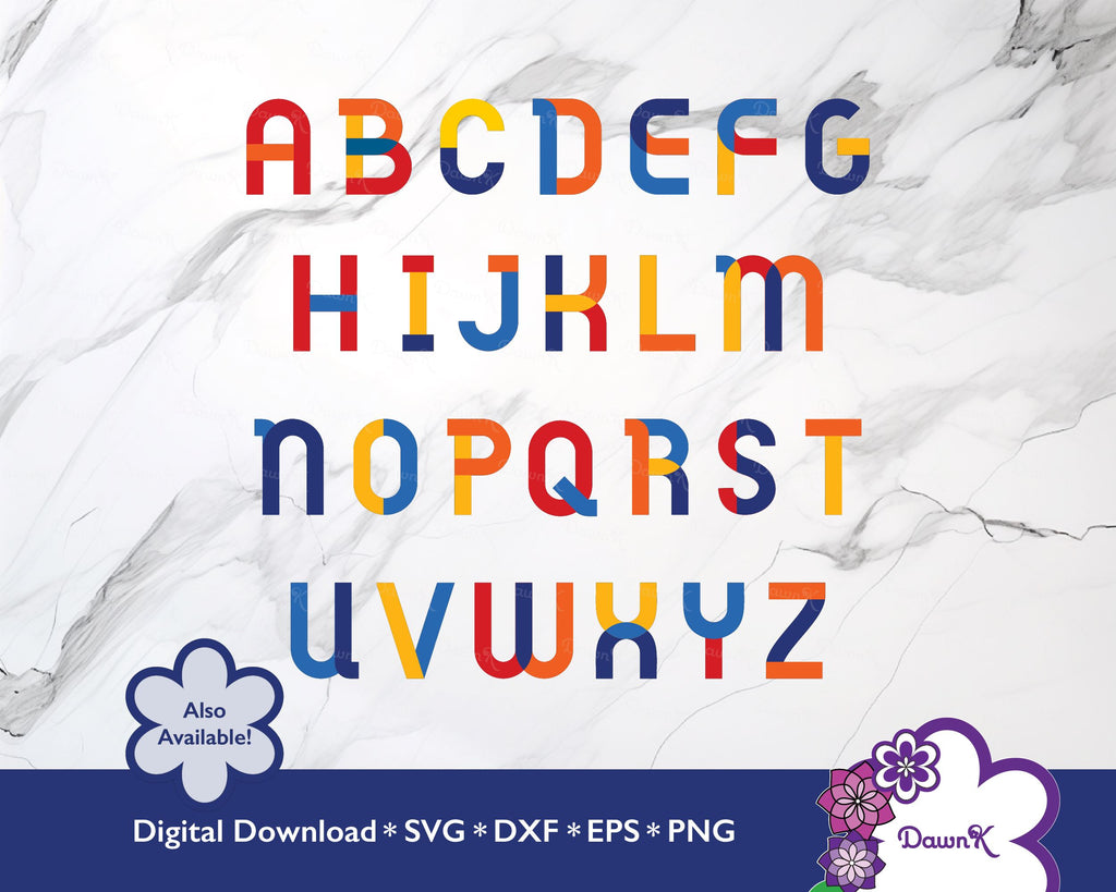 Multicolored Layered Number SVG Bundle Red, Yellow | Dawn K Designs ...