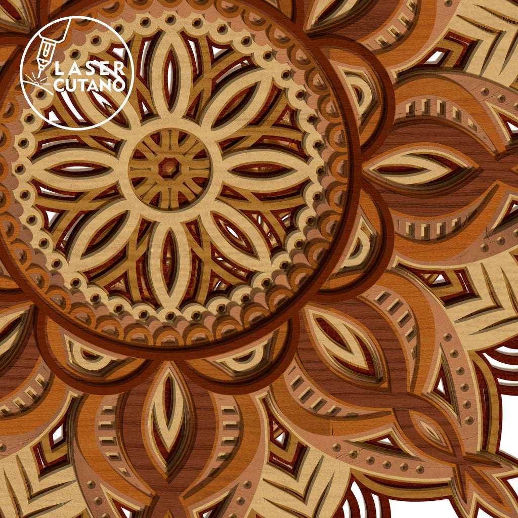 MULTILAYER MANDALA Laser Cut Files, Wall Home Decor, Multilayer Cut ...
