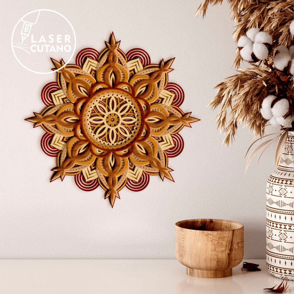 MULTILAYER MANDALA Laser Cut Files, Wall Home Decor, Multilayer Cut ...