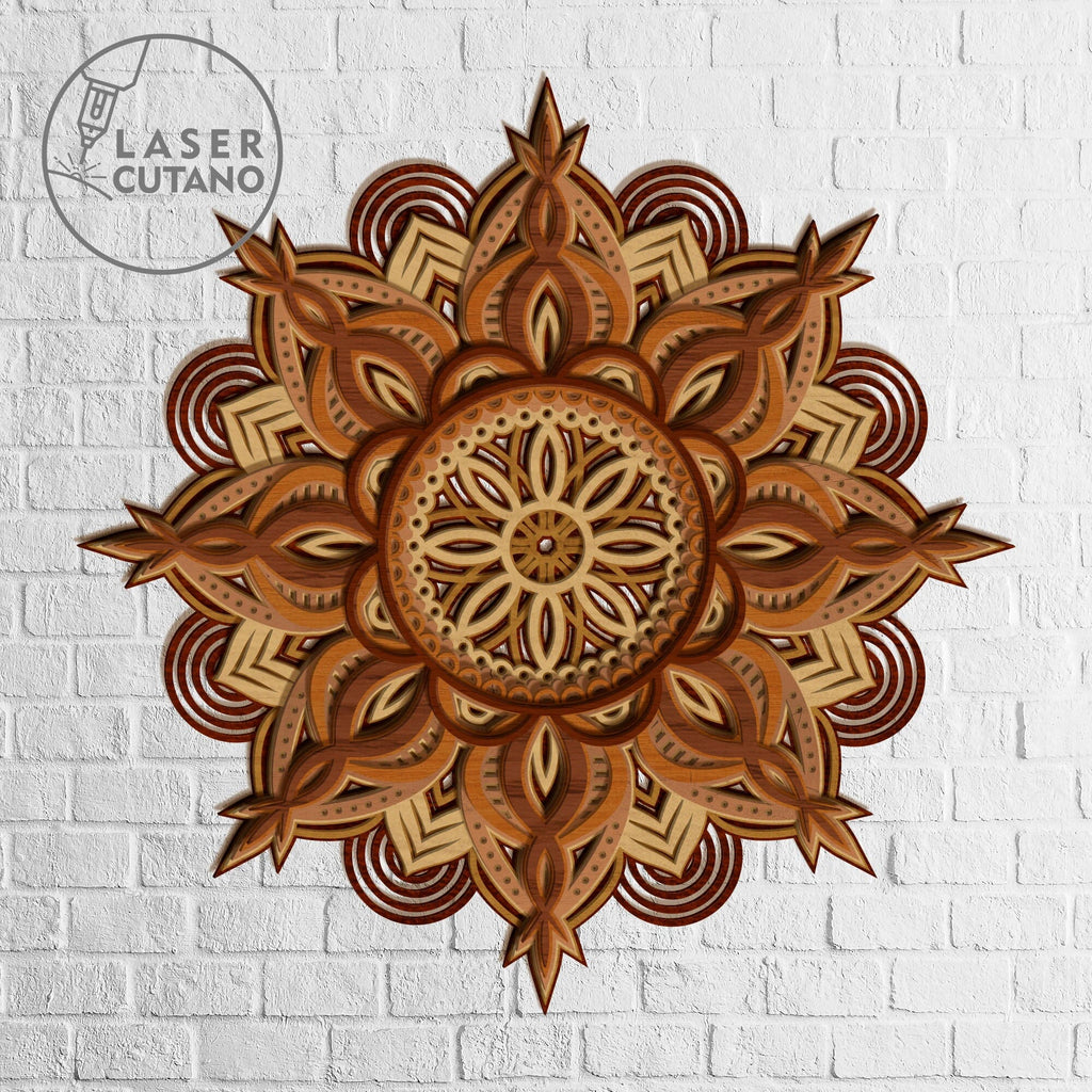 MULTILAYER MANDALA Laser Cut Files, Wall Home Decor, Multilayer Cut ...