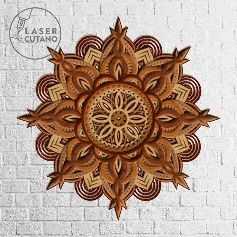 MULTILAYER MANDALA Laser Cut Files, Wall Home Decor, Multilayer Cut ...