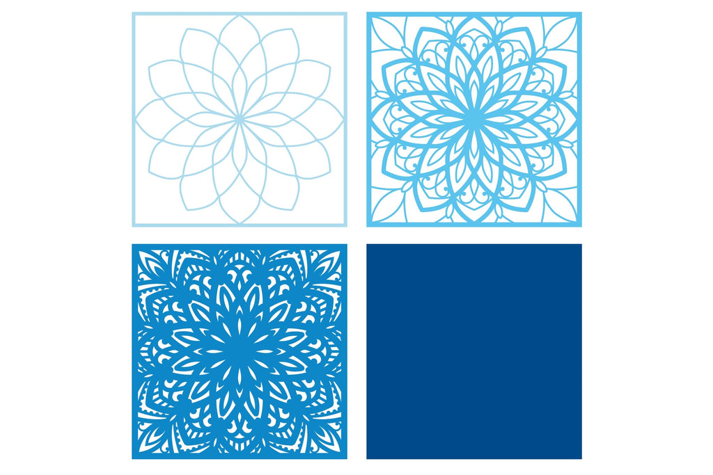 Multilayer Mandala Square Panel Template - So Fontsy