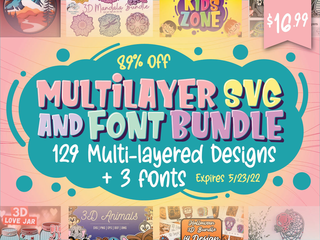 Multilayer SVG and Font Bundle - So Fontsy