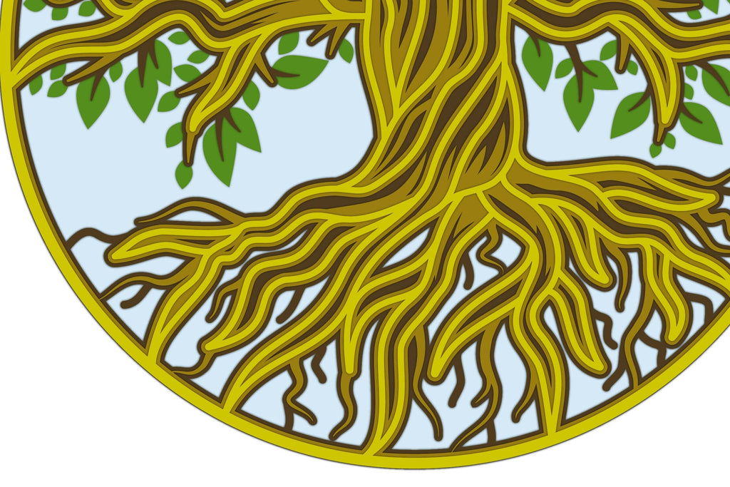 Multilayer Tree of Life template for laser and paper cutting - So Fontsy