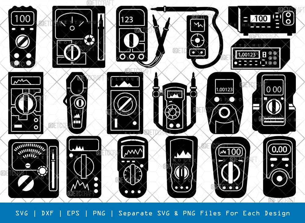 Multimeter Silhouette, Multimeter SVG, Ammeter Svg, Voltmeter Svg ...