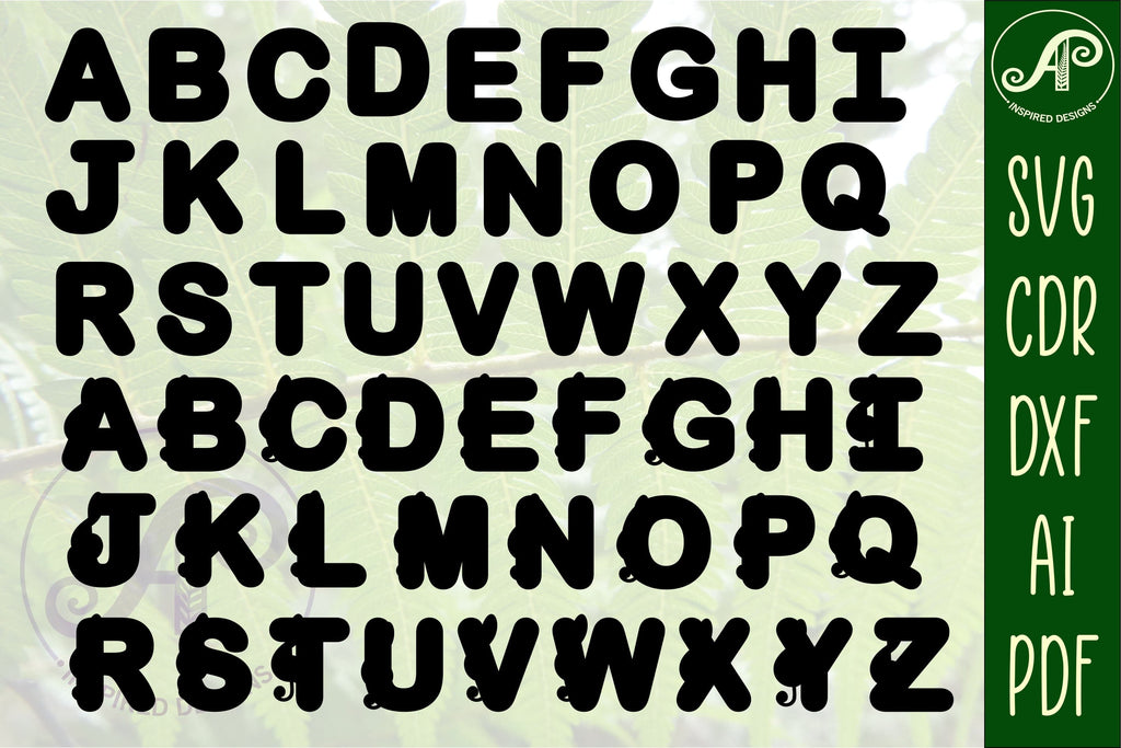 Music letters alphabet set. 52 layered letters. - So Fontsy