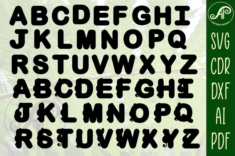 Music letters alphabet set. 52 layered letters. - So Fontsy