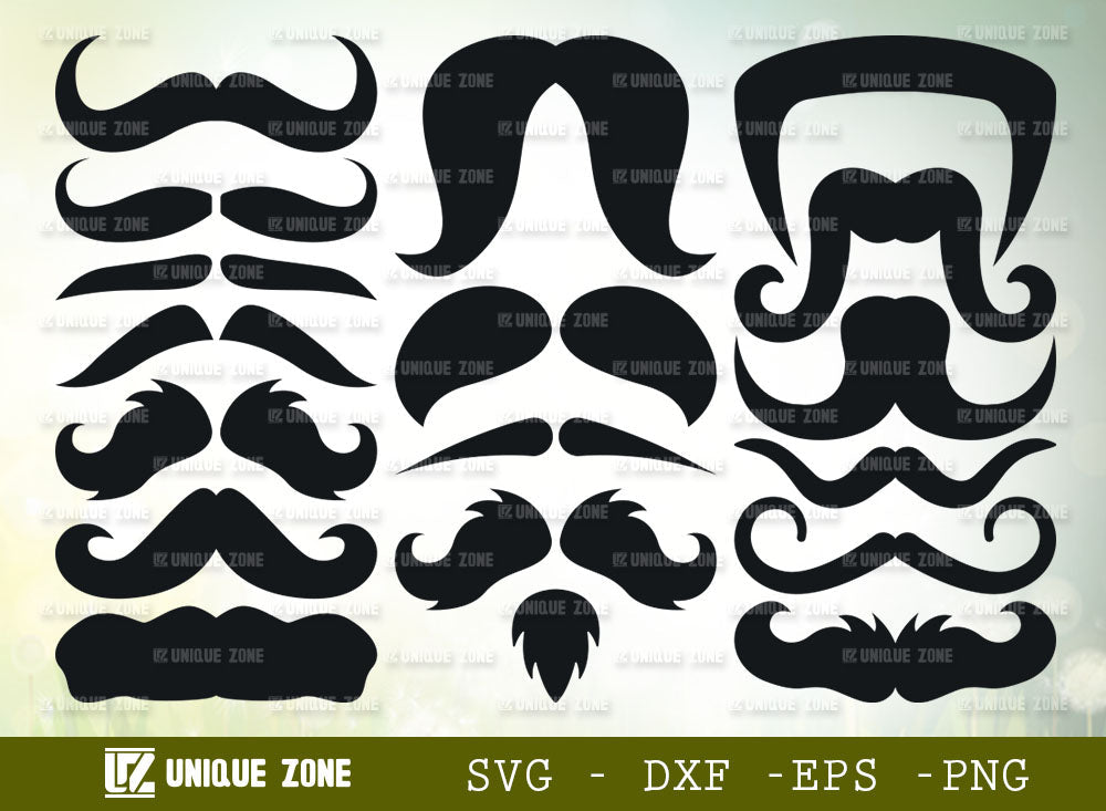 Mustache Styles SVG Bundle | Mustache Svg | Mustache Hipster Svg ...