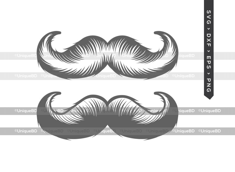 Mustache SVG Cut File | Facial Hair Svg | Moustache Svg | Handlebar ...