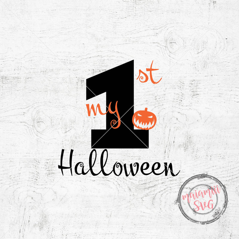 My 1st Halloween Svg, First Halloween Svg, Baby Halloween Svg, Pumpkin ...