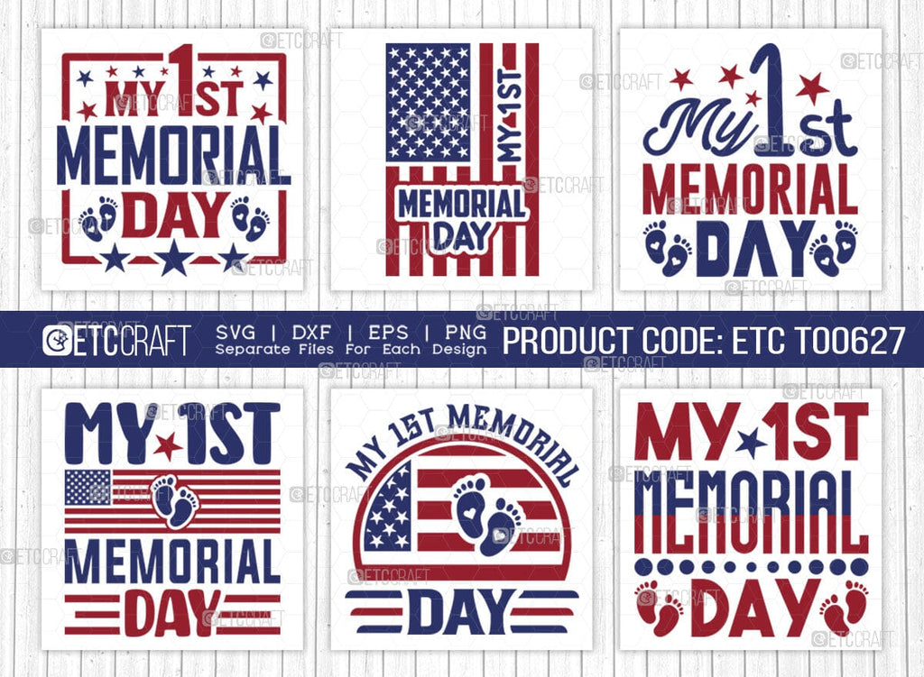My 1st Memorial Day SVG Bundle, Happy Confederate Memorial Day Svg ...