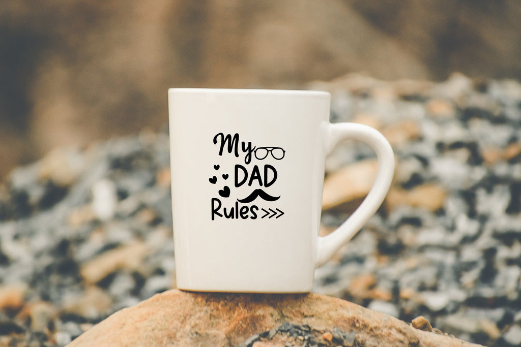 My Dad Rules Svg Cut File - So Fontsy